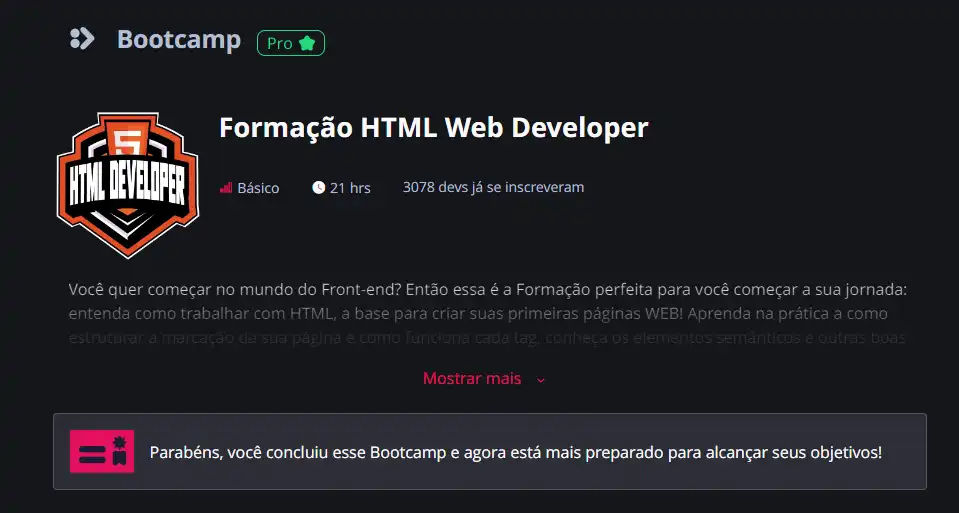 Formação HTML Web Developer