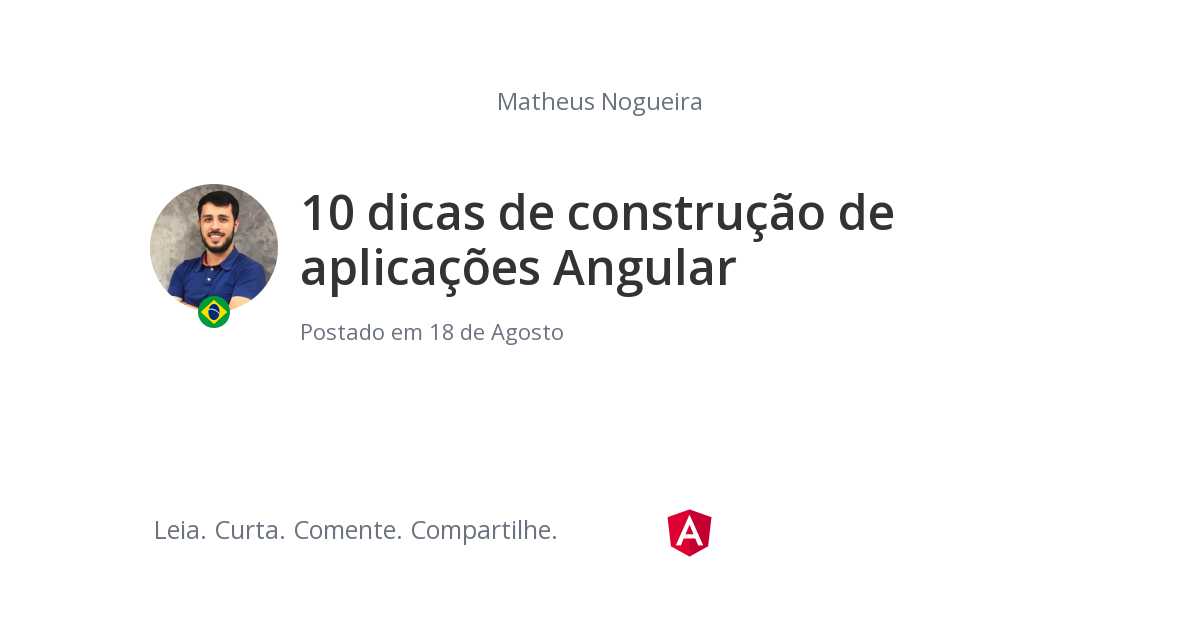 10 dicas de construção de aplicações Angular