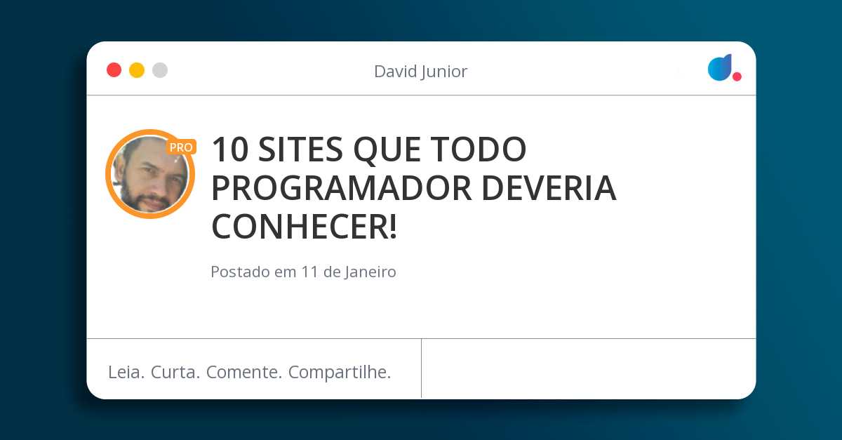 10 SITES QUE TODO PROGRAMADOR DEVERIA CONHECER!