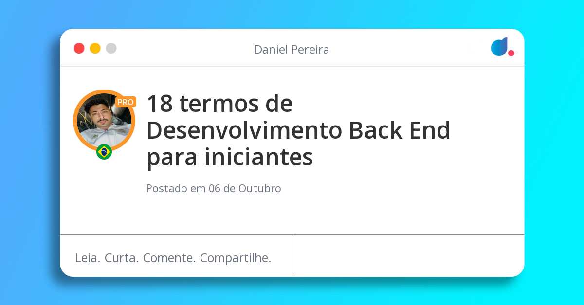 18 termos de Desenvolvimento Back End para iniciantes