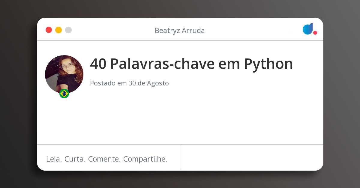 40 Palavras-chave em Python