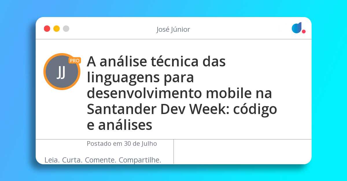 A análise técnica das linguagens para desenvolvimento mobile na ... A análise técnica das linguagens para desenvolvimento mobile na ...