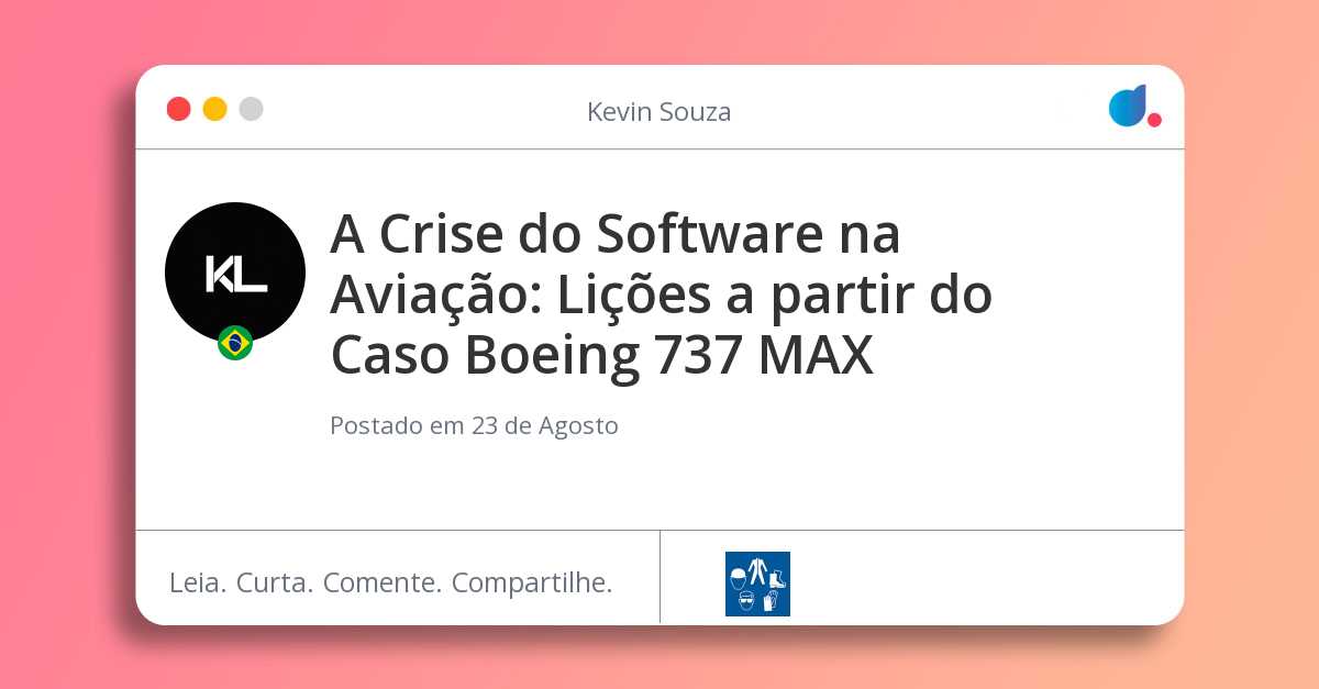 A Crise do Software na Aviação: Lições a partir do Caso Boeing 737 MAX