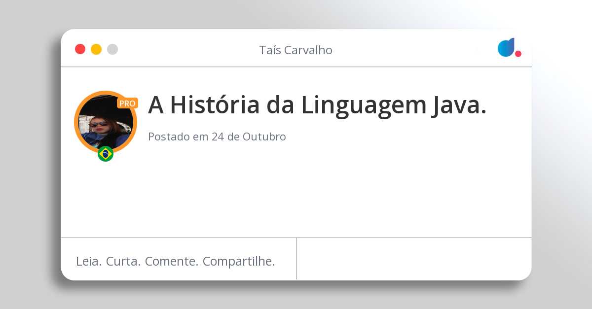 A História da Linguagem Java.