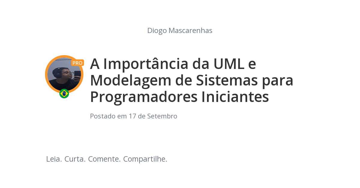 A Importância da UML e Modelagem de Sistemas para Programadores ...