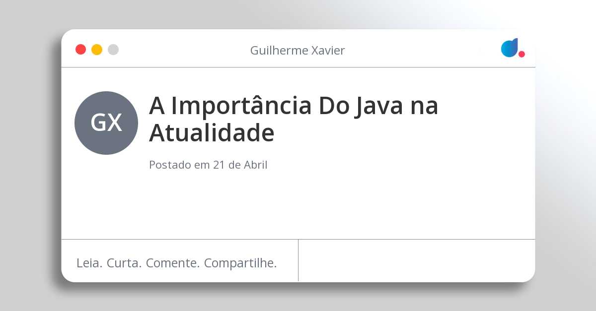A Importância Do Java na Atualidade