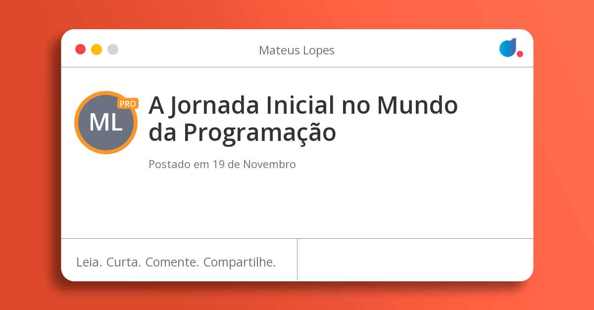 A Jornada Inicial no Mundo da Programação