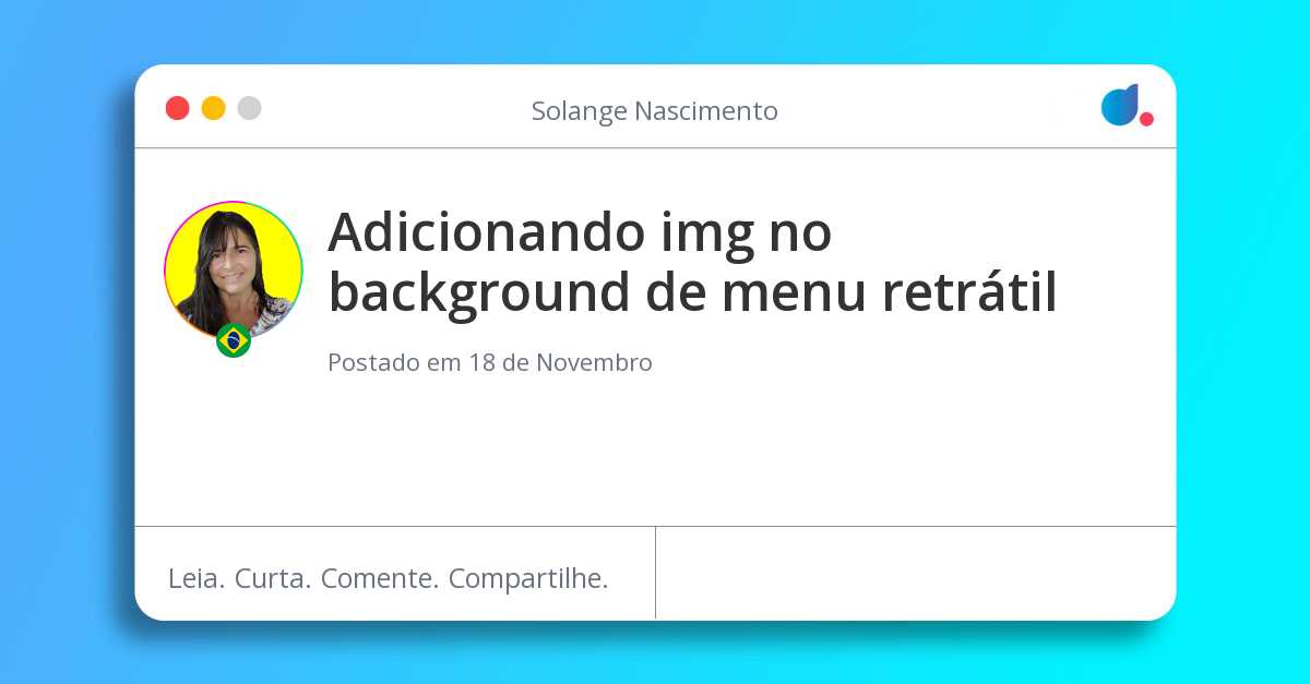 Adicionando img no background de menu retrátil