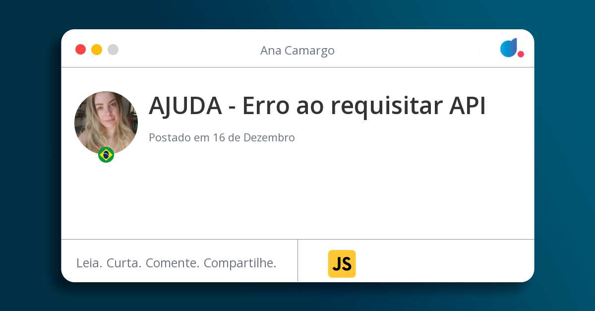 AJUDA - Erro ao requisitar API