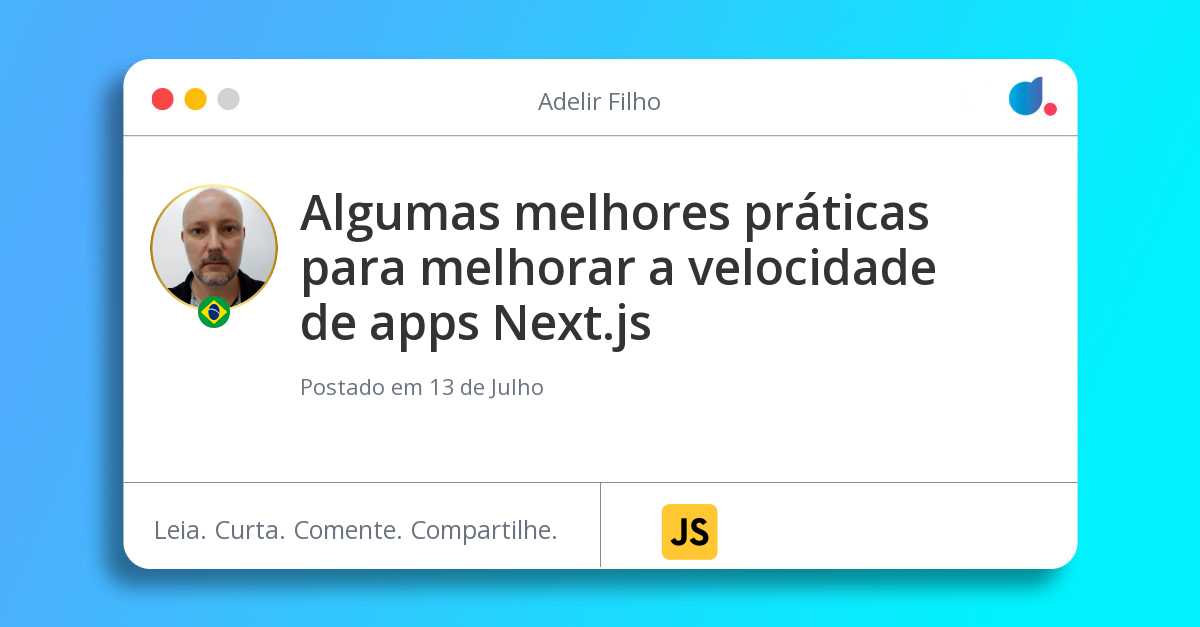 Algumas melhores práticas para melhorar a velocidade de apps Next.js Algumas melhores práticas para melhorar a velocidade de apps Next.js