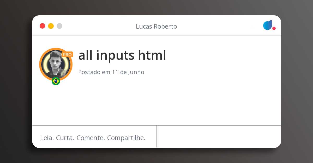 all inputs html