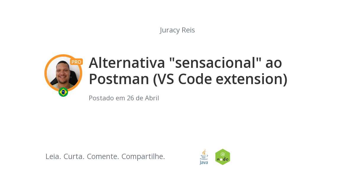 Alternativa "sensacional" ao Postman (VS Code extension)