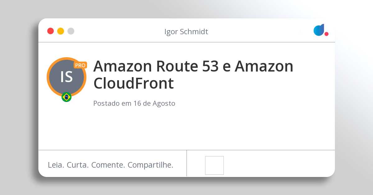 Amazon Route 53 e Amazon CloudFront