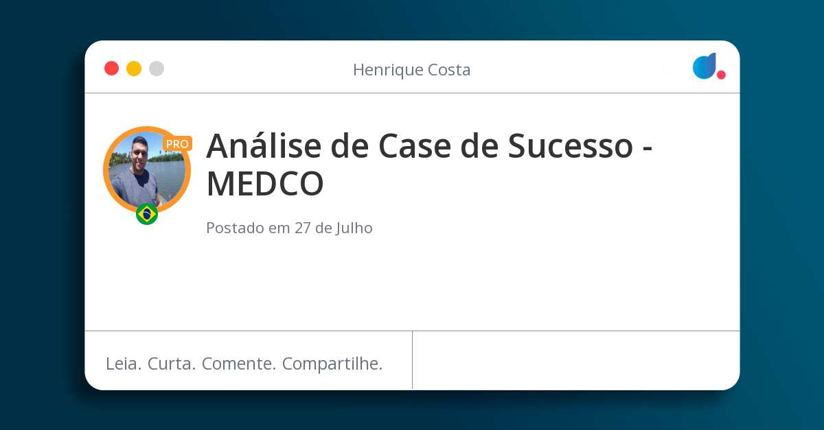 Análise de Case de Sucesso - MEDCO