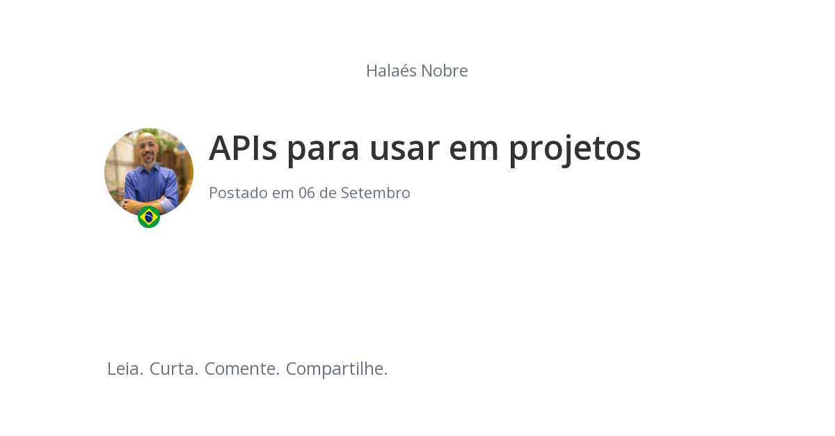 APIs para usar em projetos