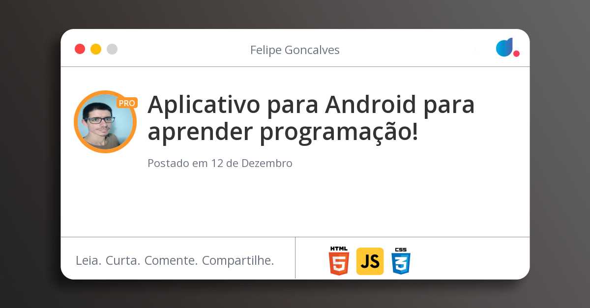 Aplicativo para Android para aprender programação!