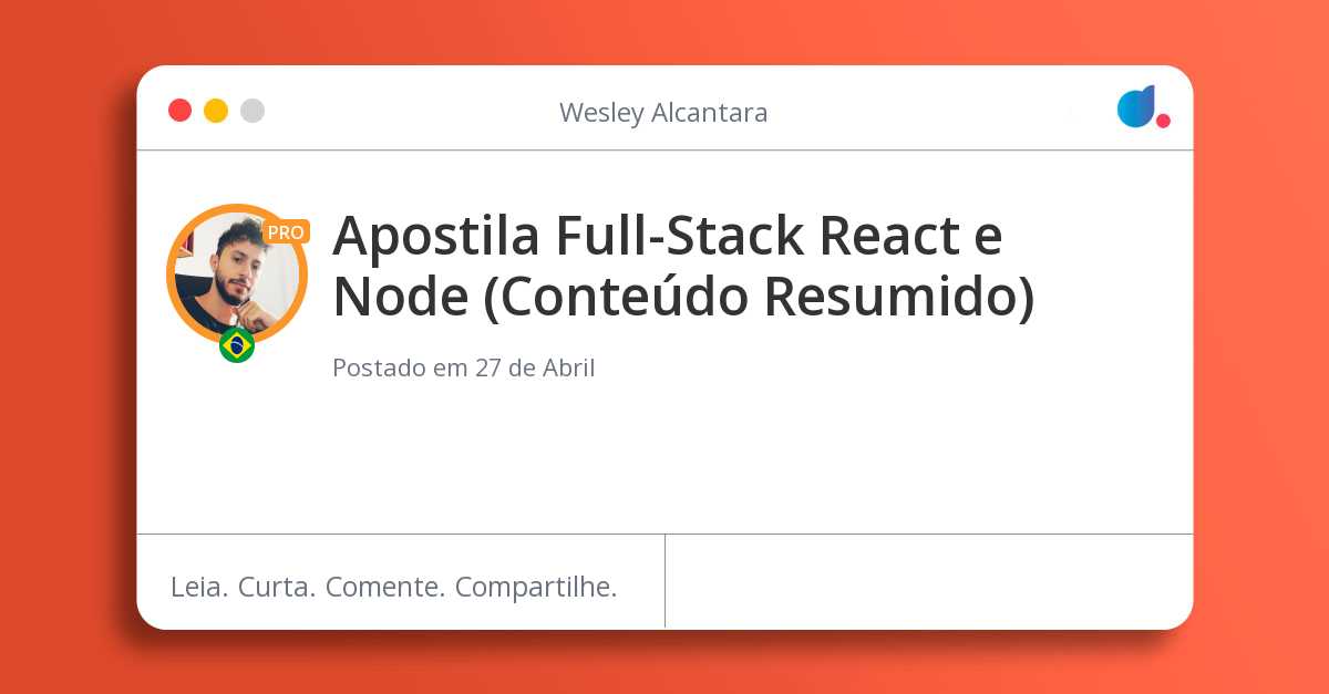 Apostila Full-Stack React e Node.js (Conteúdo Resumido)
