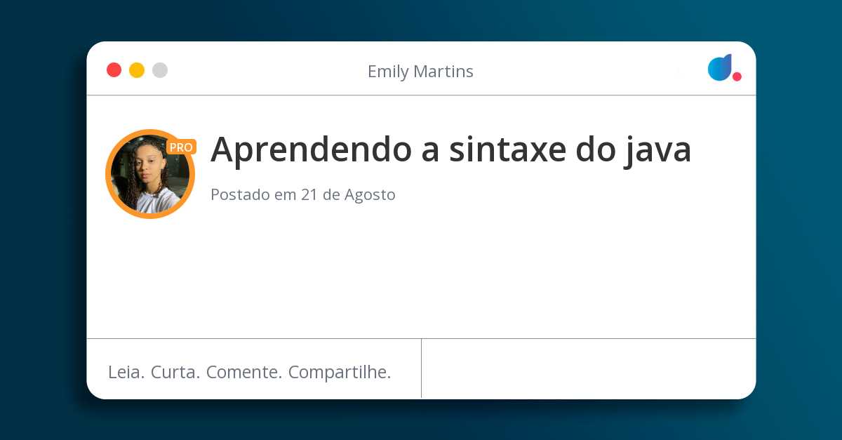 Aprendendo a sintaxe do java