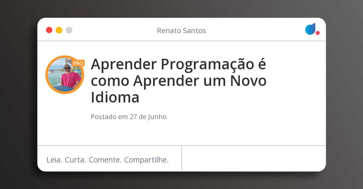 Aprender Programação é como Aprender um Novo Idioma