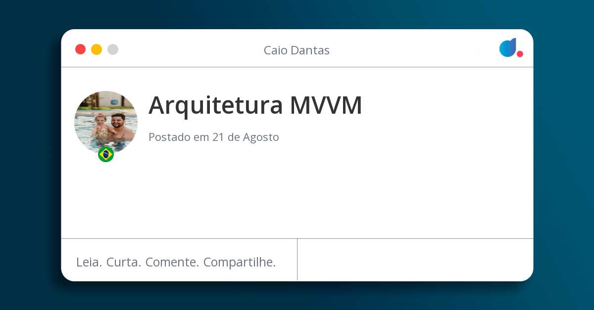 Arquitetura MVVM Arquitetura MVVM