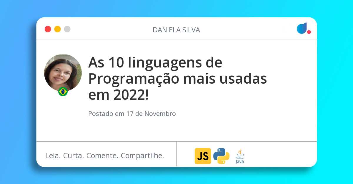 As 10 linguagens de Programação mais usadas em 2022!
