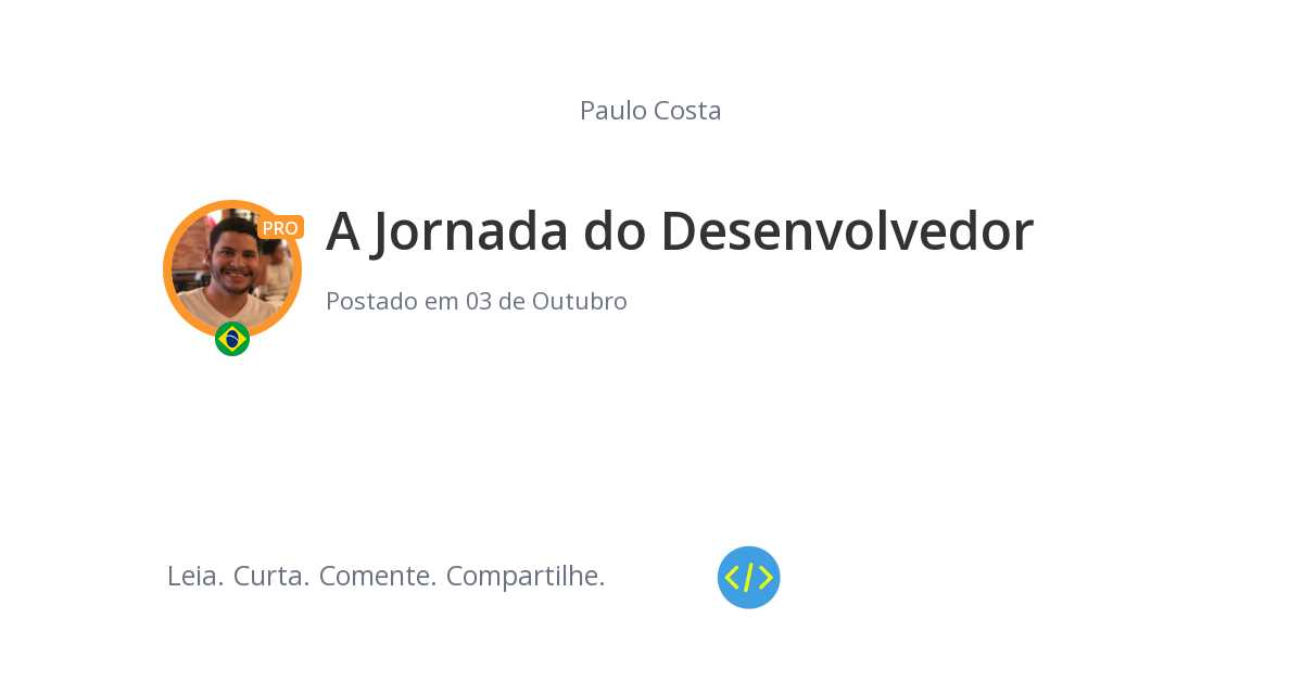 A Jornada do Desenvolvedor