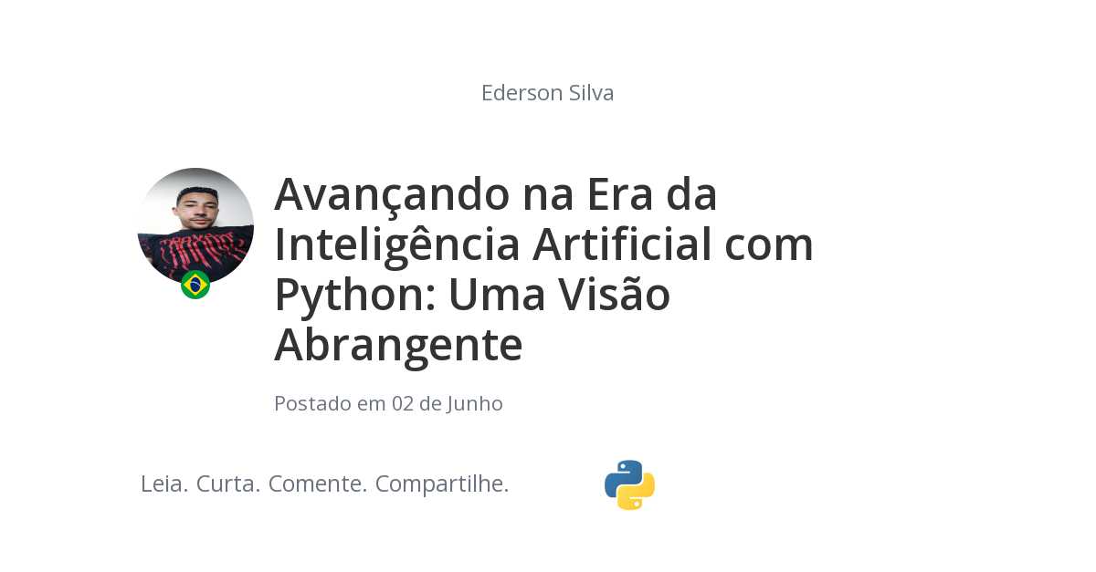 Avançando na Era da Inteligência Artificial com Python: Uma Visão ...