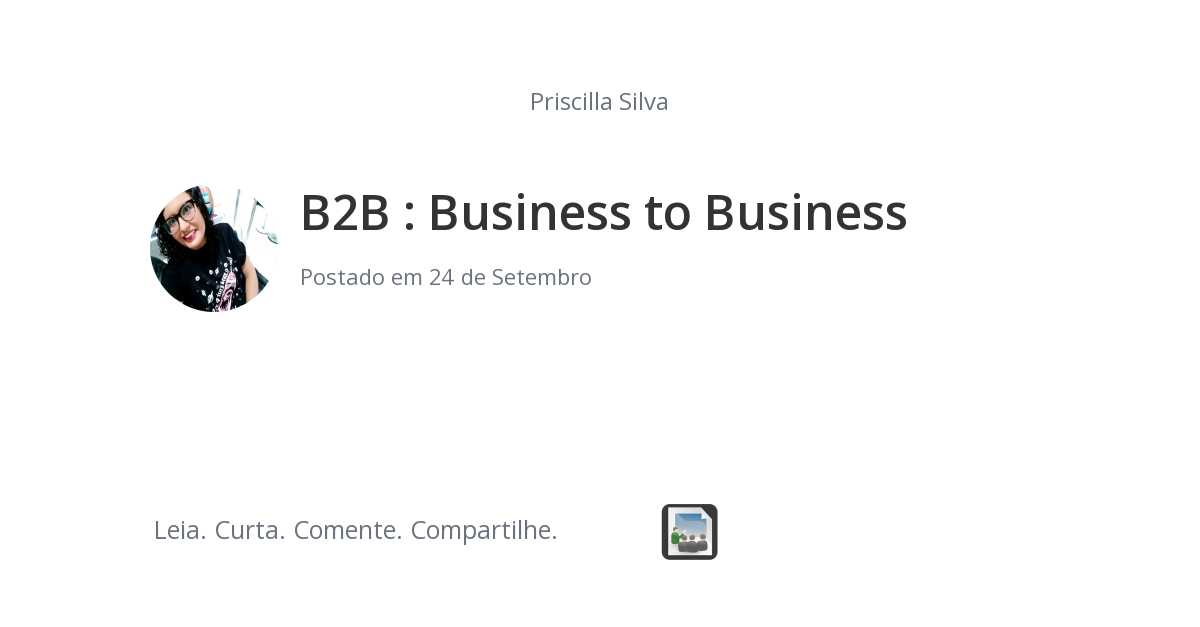 B2B : Business to Business