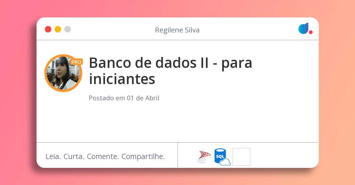 Banco de dados II - para iniciantes