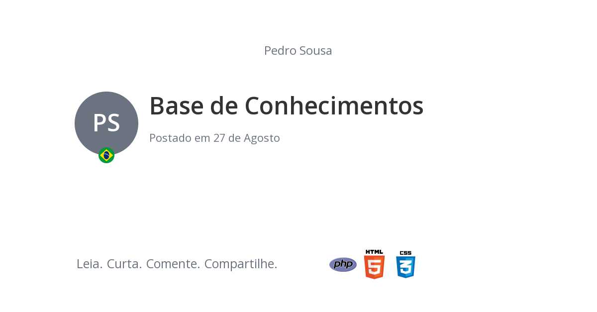 Base de Conhecimentos
