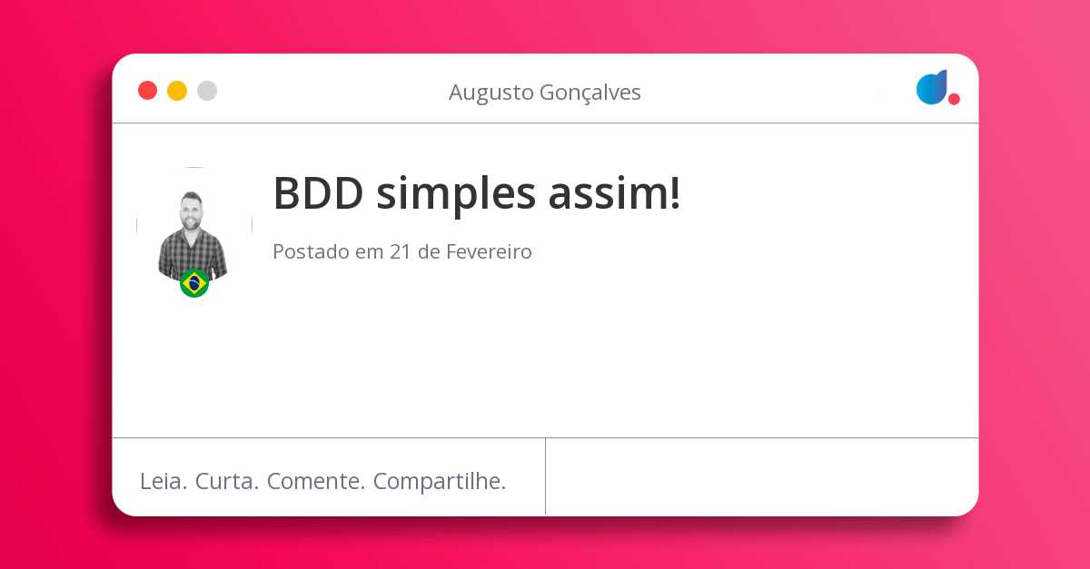 BDD simples assim!