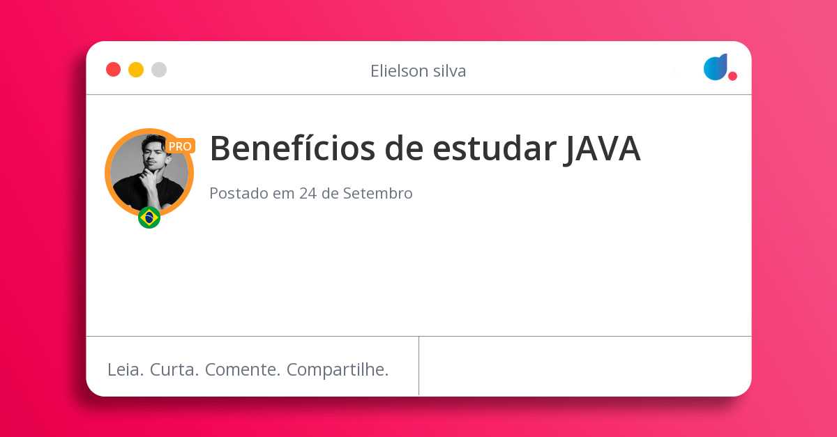 Benefícios de estudar JAVA