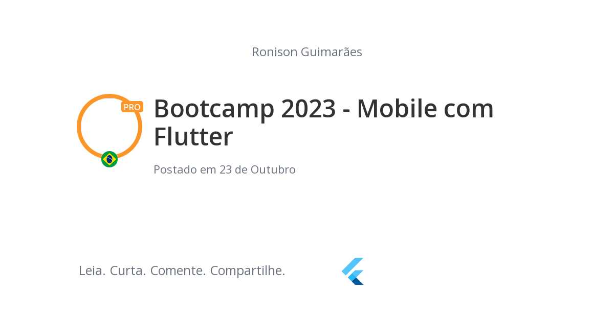 Bootcamp 2023 - Mobile com Flutter