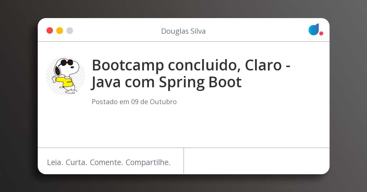 Bootcamp concluido, Claro - Java com Spring Boot