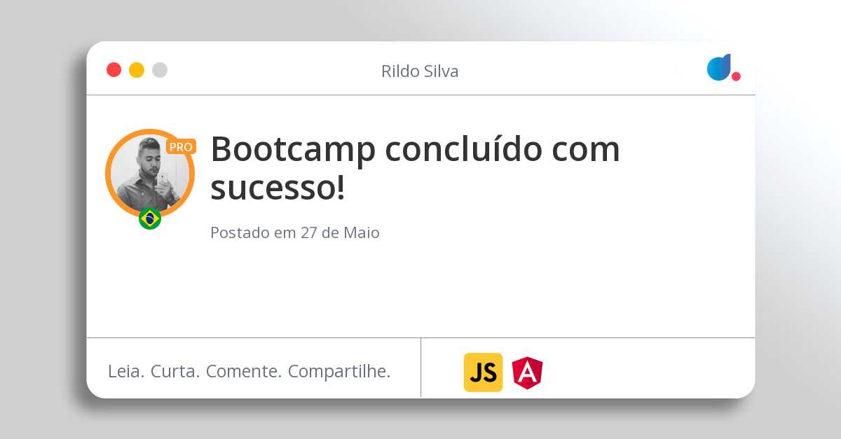 Bootcamp concluído com sucesso!
