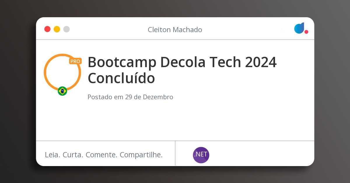 Bootcamp Decola Tech 2024 Concluído