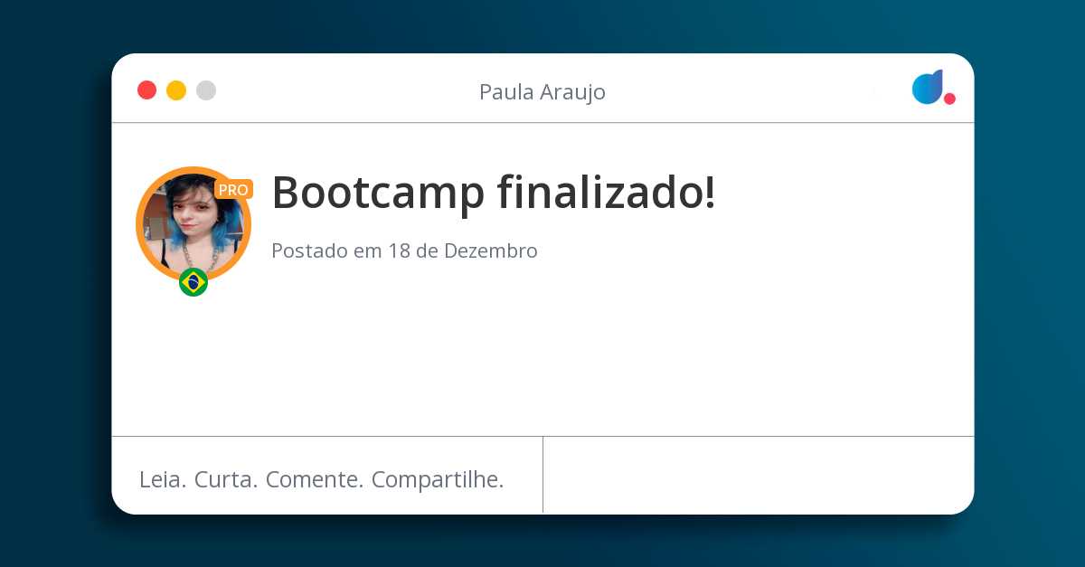Bootcamp finalizado!