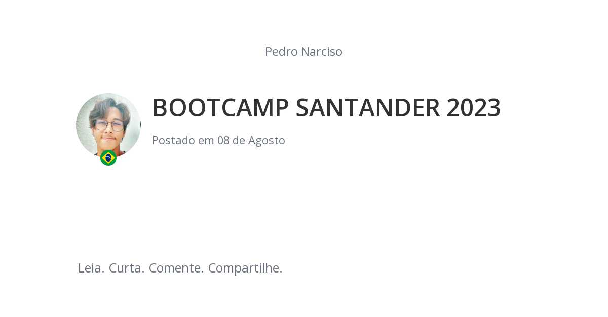 BOOTCAMP SANTANDER 2023