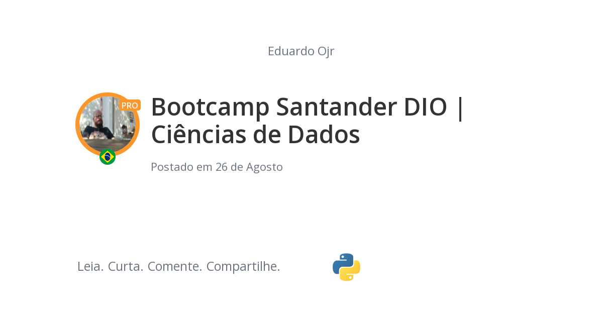 Bootcamp Santander DIO | Ciência de Dados