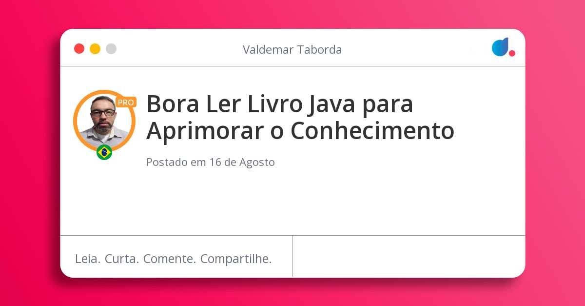 Bora Ler Livro Java para Aprimorar o Conhecimento