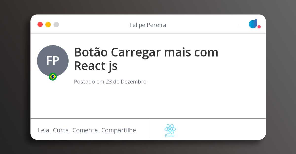 Botão Carregar mais com React js
