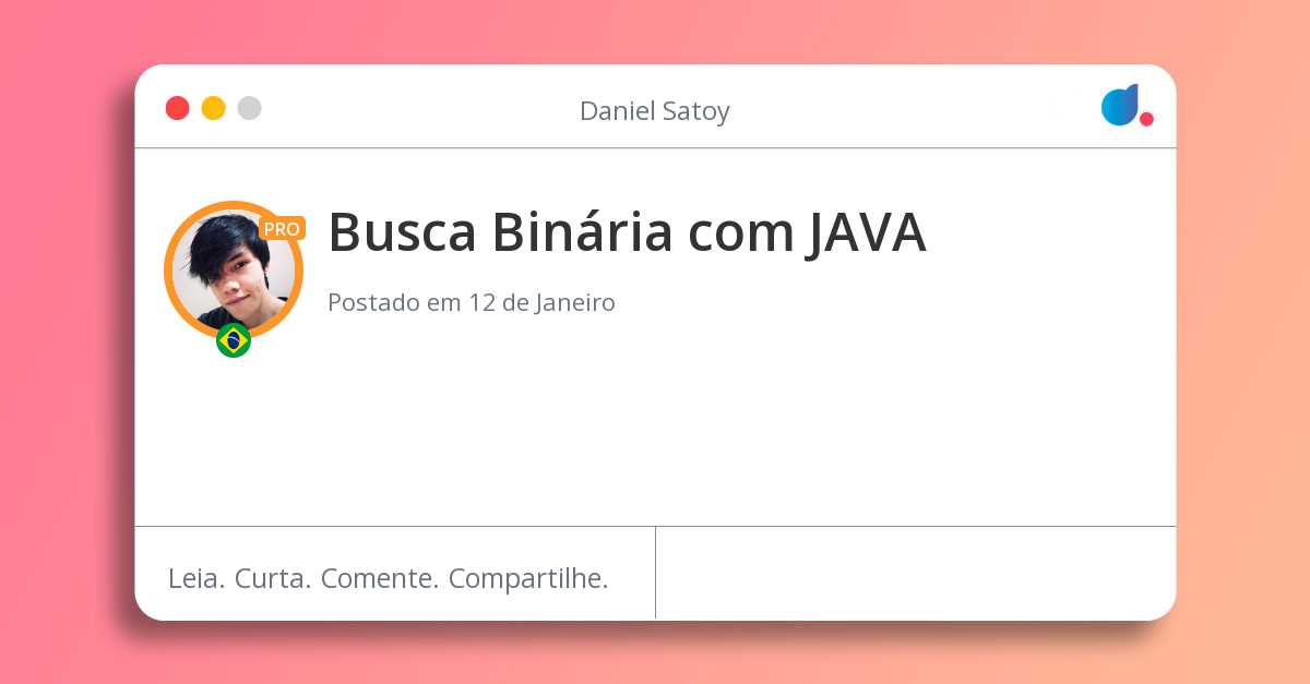 Busca Binária com JAVA