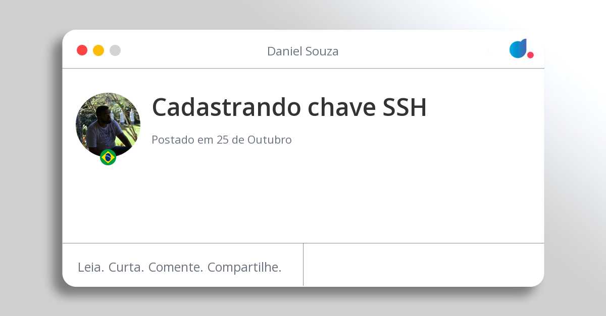 Cadastrando chave SSH