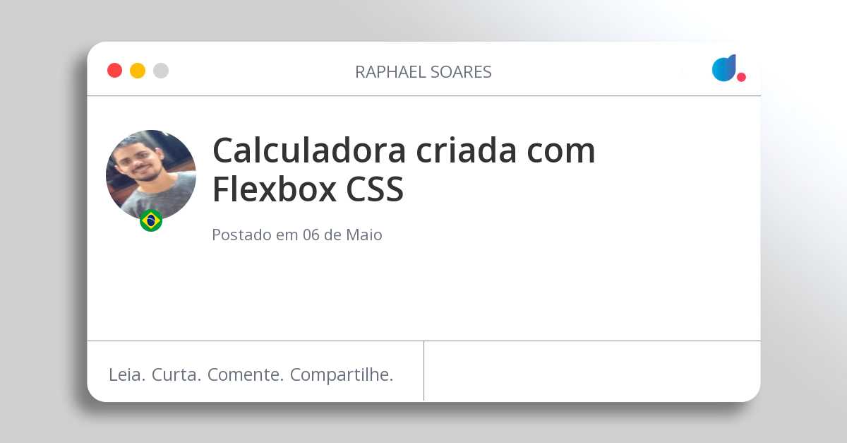 Calculadora criada com Flexbox CSS