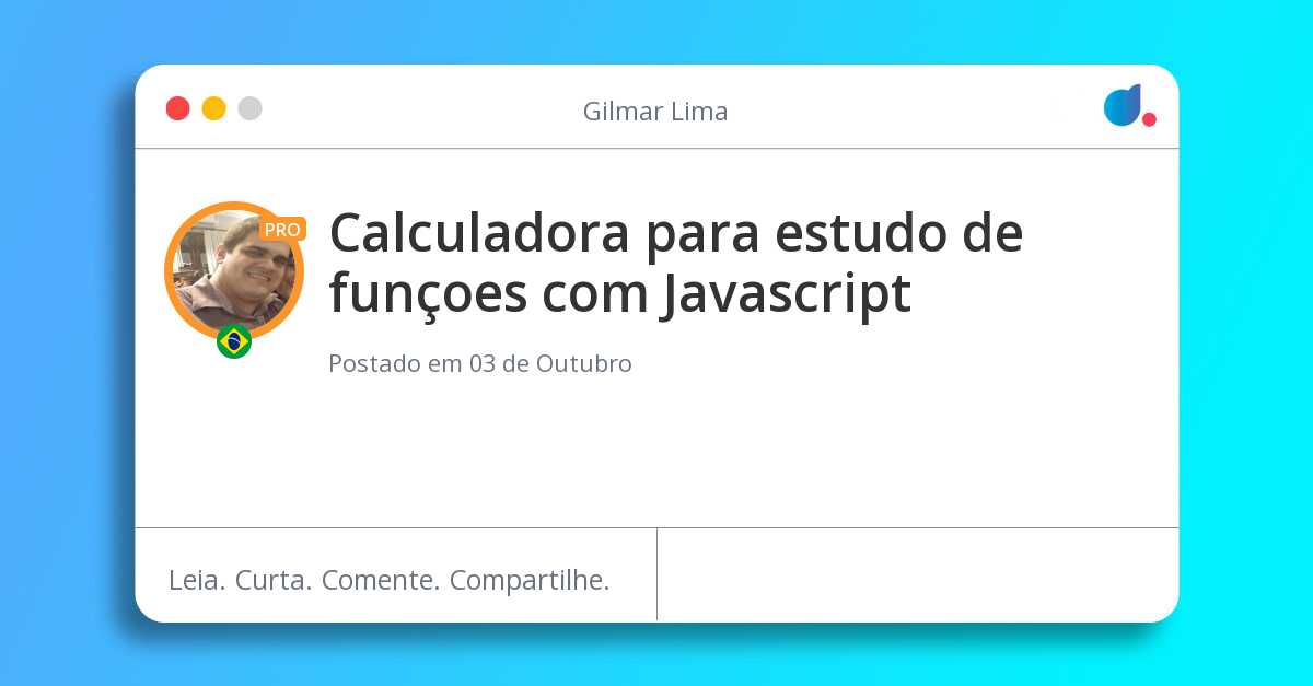 Calculadora para estudo de funçoes com Javascript