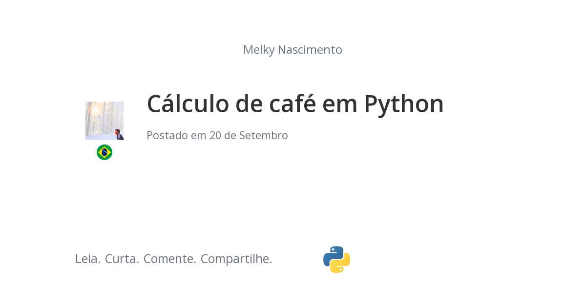 Cálculo de café em Python