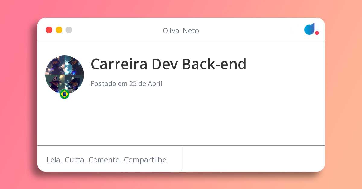 Carreira Dev Back-end