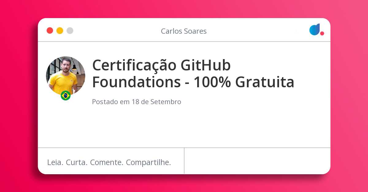 Certificação GitHub Foundations - 100% Gratuita