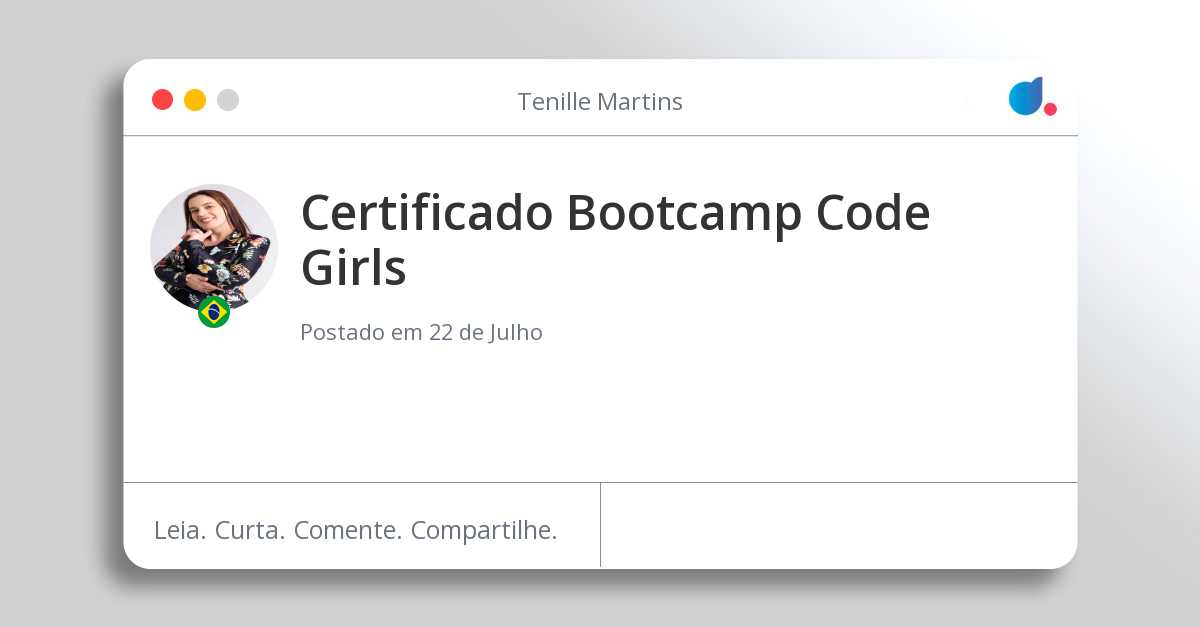 Certificado Bootcamp Code Girls