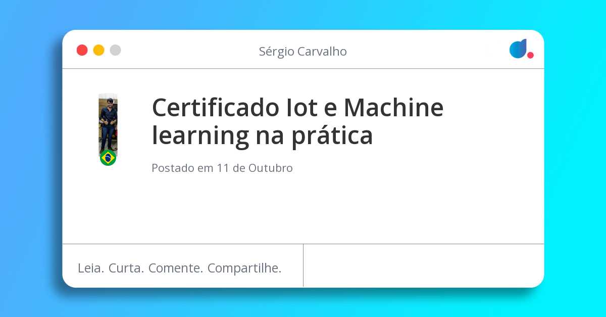 Certificado Iot e Machine learning na prática